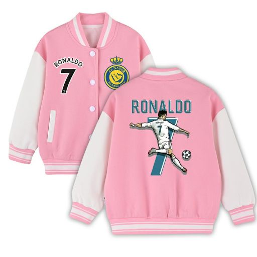 NEW Cristiano Ronaldo Varsity Jacket Girls Boys Baseball Jacket Bomber ...