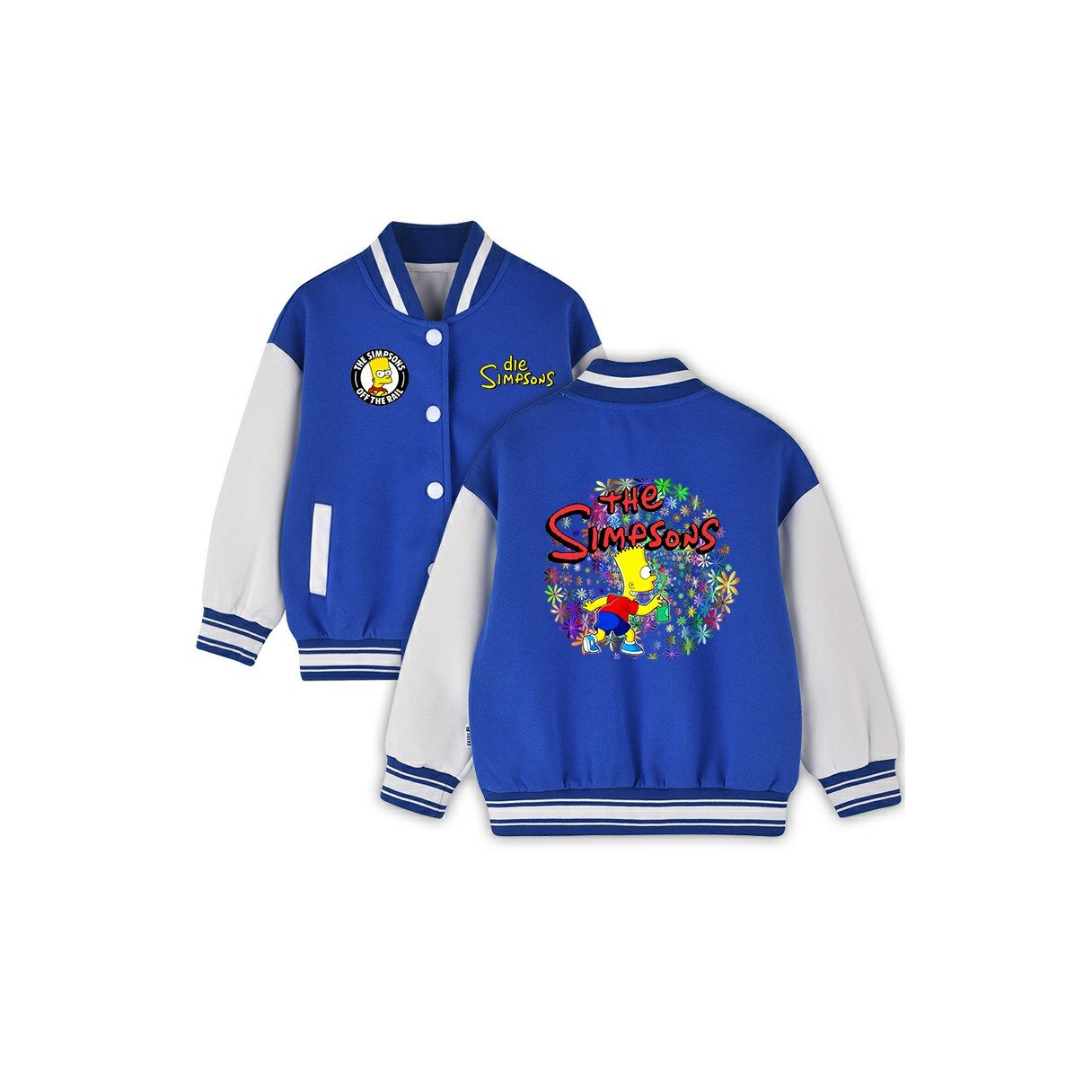Kids The Simpsons Varsity Jacket Girls Boys Baseball Jacket Bomber Coat ...