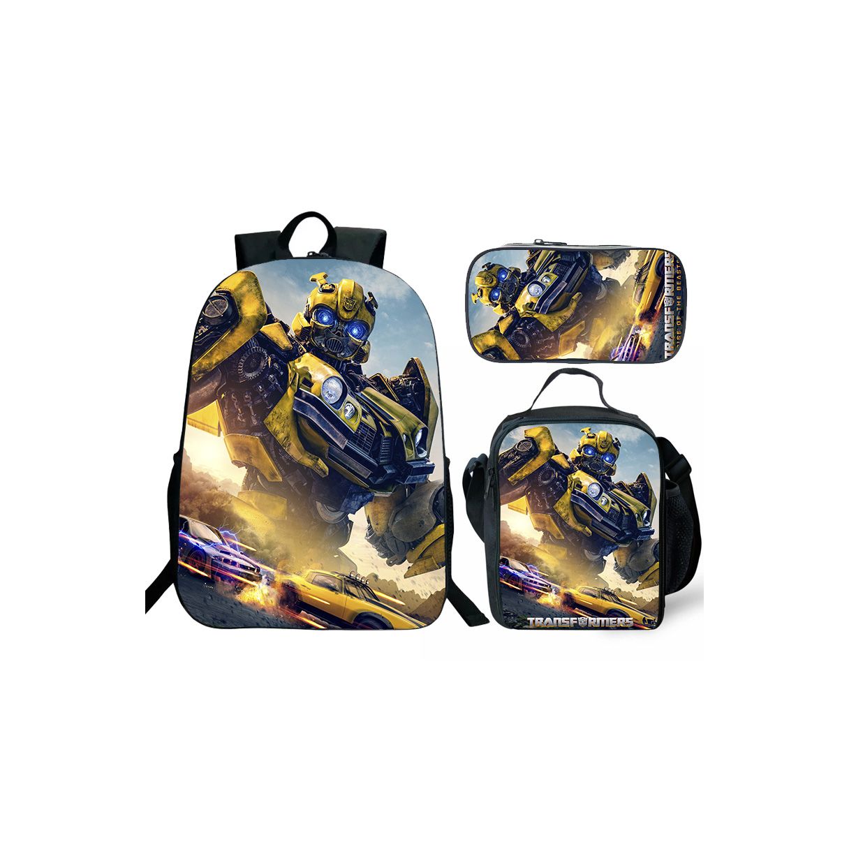 Transformers backpack kids boys school Lunch box School Bag