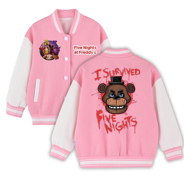 Five Nights at Freddy's Kids Varsity Jacket Girls Boys Baseball Jacket ...