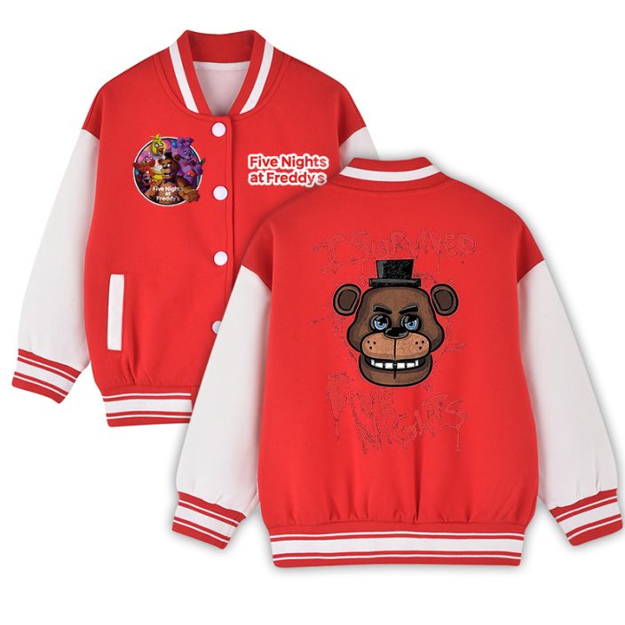 Five Nights at Freddy's Kids Varsity Jacket Girls Boys Baseball Jacket ...