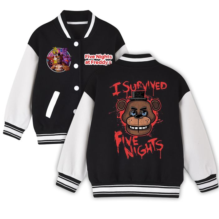 Five Nights at Freddy's Kids Varsity Jacket Girls Boys Baseball Jacket ...