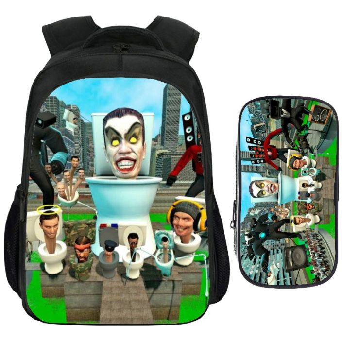 NEW Skibidi toilet Backpack and Lunch bag Skibidi toilet Bookbag for ...