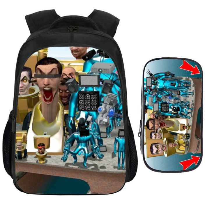NEW Skibidi toilet Backpack and Lunch bag Skibidi toilet Bookbag for ...