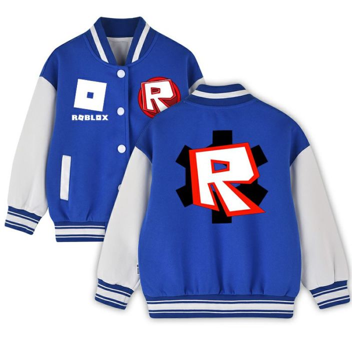 Roblox LOGO Kids Varsity Jacket Girls Boys Baseball Jacket Bomber Coat ...