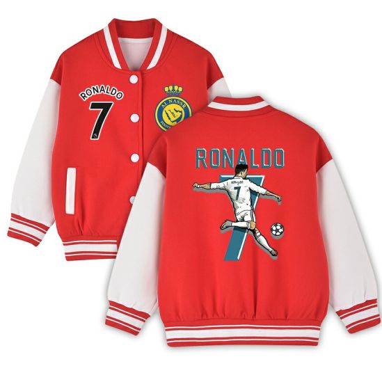 NEW Cristiano Ronaldo Varsity Jacket Girls Boys Baseball Jacket Bomber ...