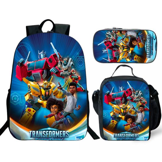 Transformers backpack kids boys school Lunch box School Bag