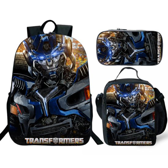 Transformers backpack kids boys school Lunch box School Bag