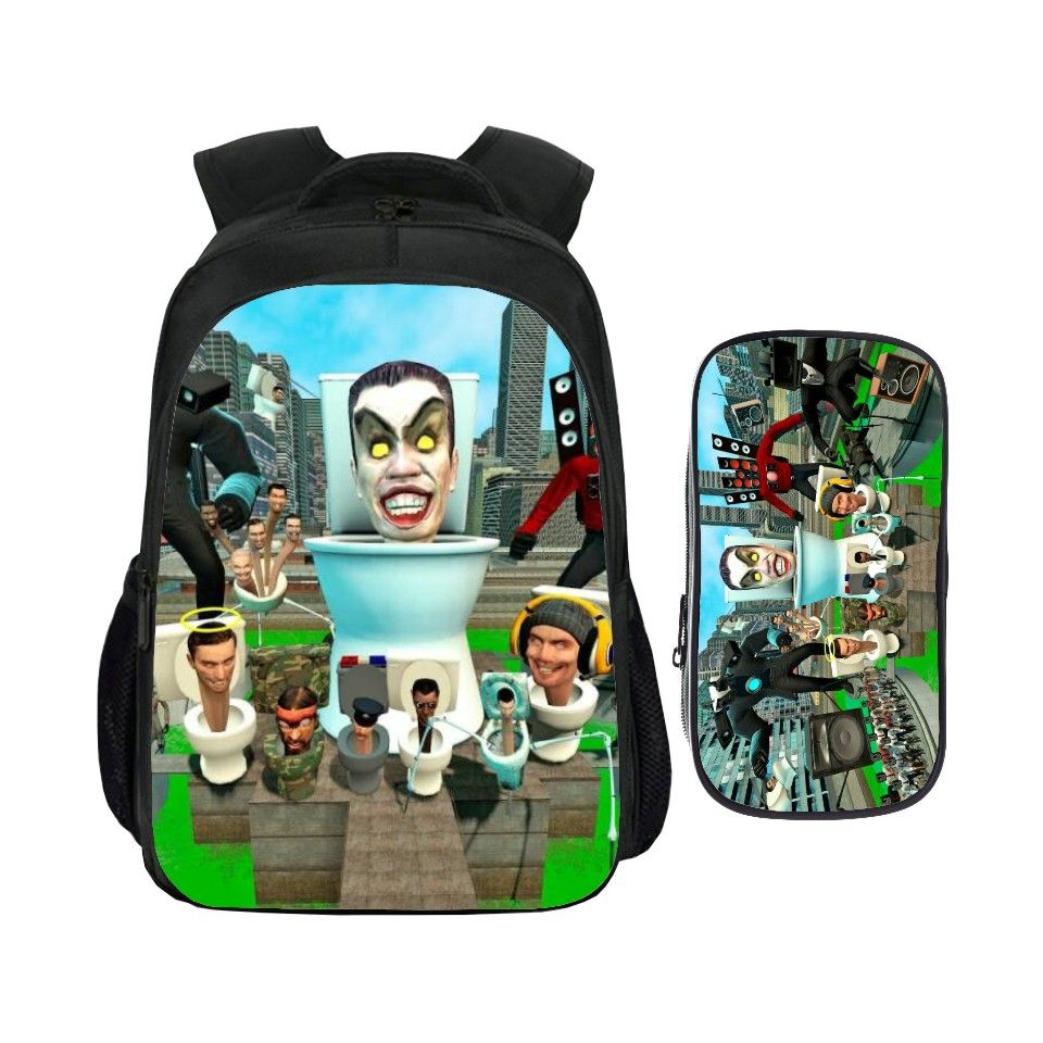 NEW Skibidi toilet Backpack and Lunch bag Skibidi toilet Bookbag for ...