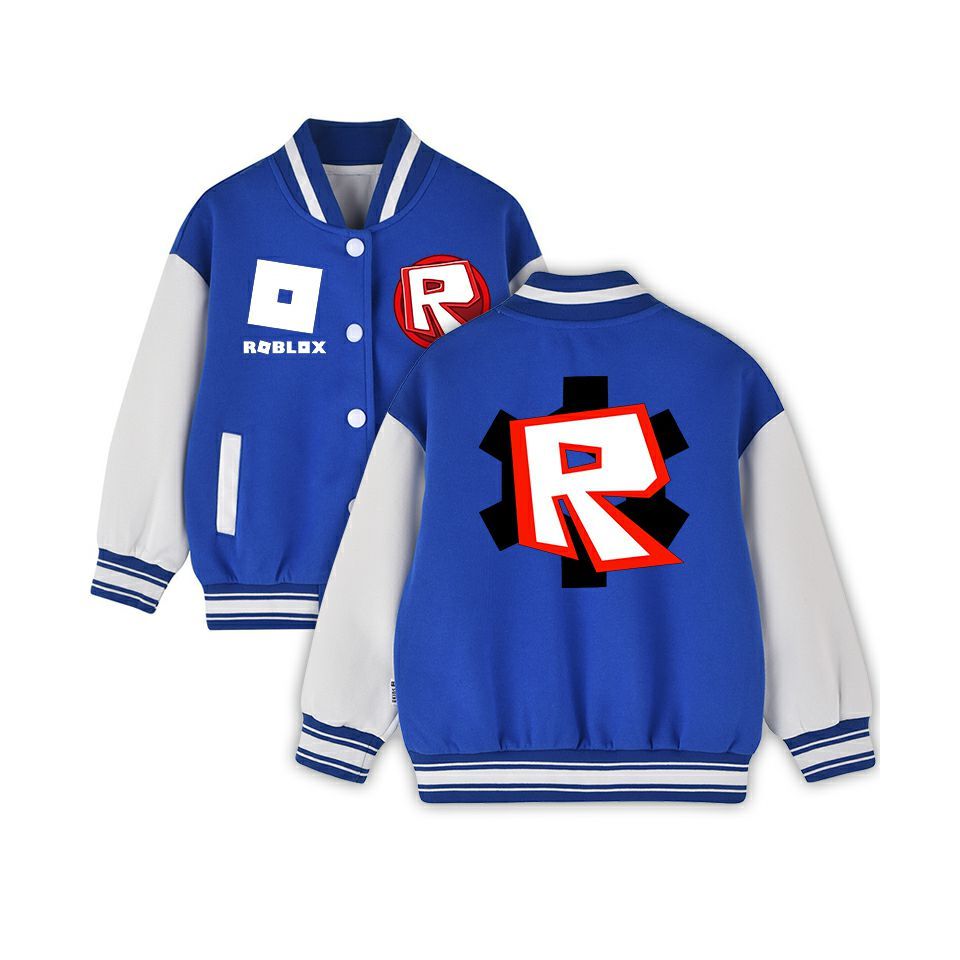 Roblox LOGO Kids Varsity Jacket Girls Boys Baseball Jacket Bomber Coat ...