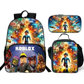 NEW Boys Roblox Backpack and Lunch box for School Bag Waterproof ...